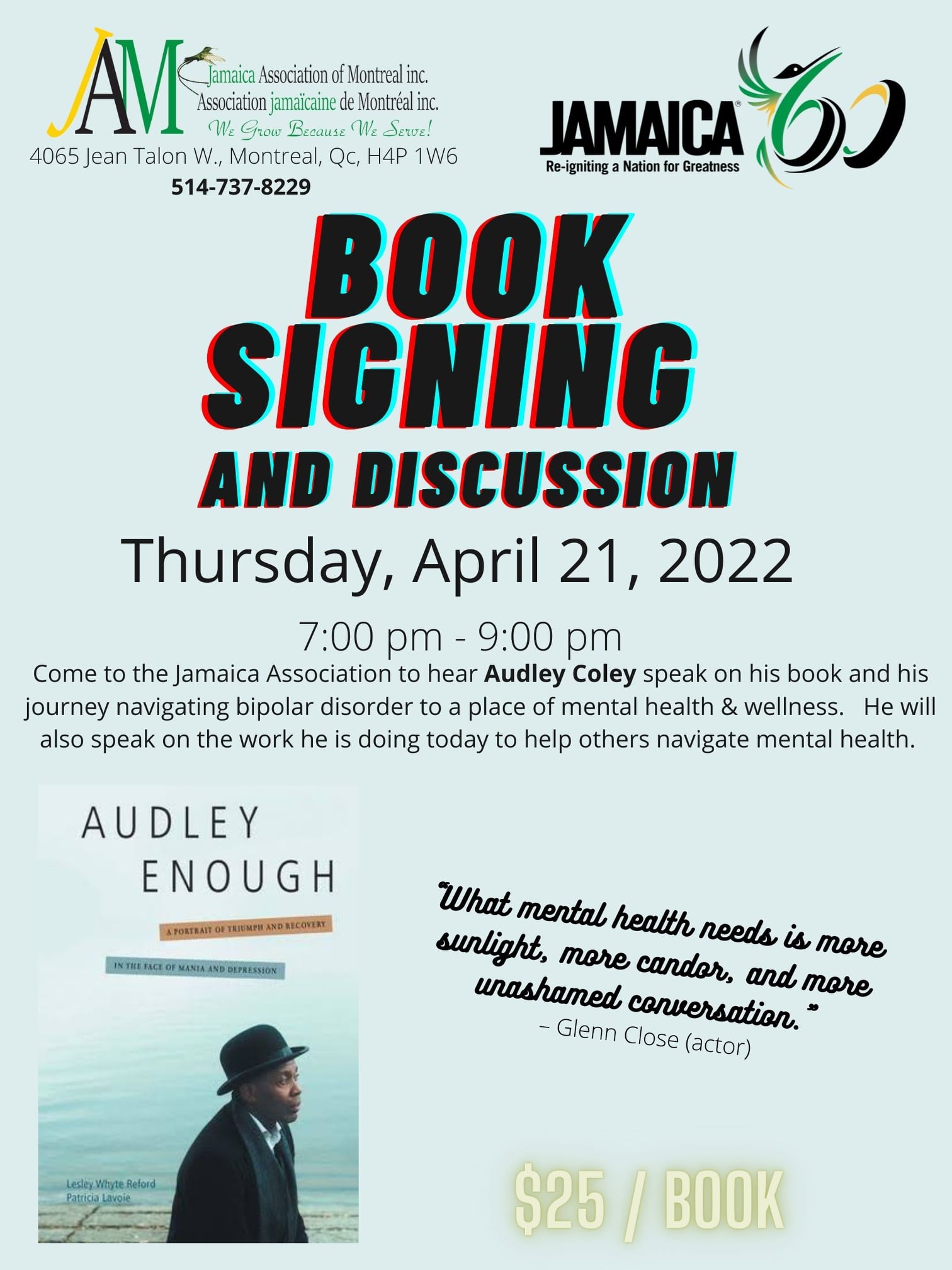 Book Signing & Discussion With Audley Coley | WIBCA
